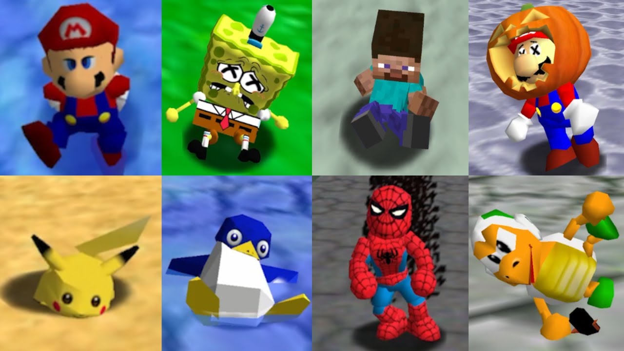 100 Characters Game Over Animations - YouTube