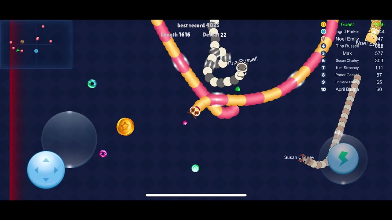 Slither and eat candy to merge your snake! | Snake Slither: Rivals io ...