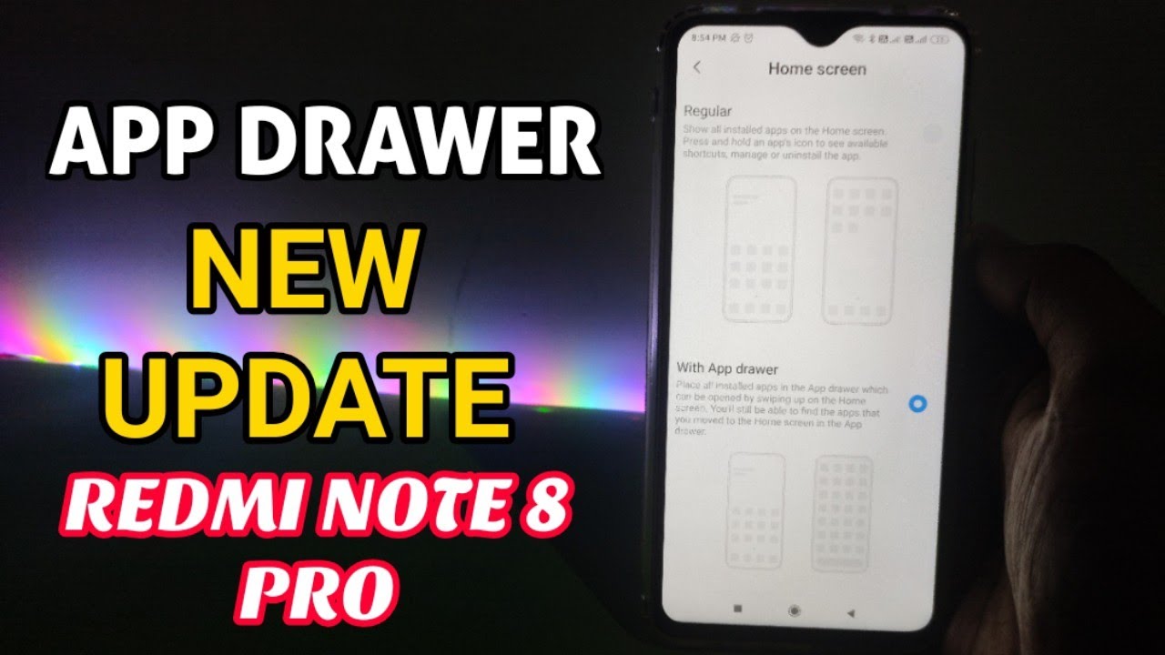 Redmi Note 8 Pro App Drawer New update | App Drawer & Icon Size | OTA ...