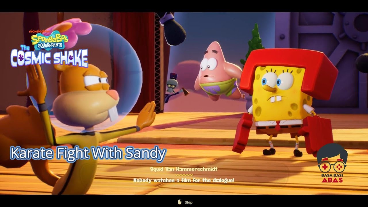 SpongeBob Squarepants The Cosmic Shake : Karate Fight With Sandy # ...