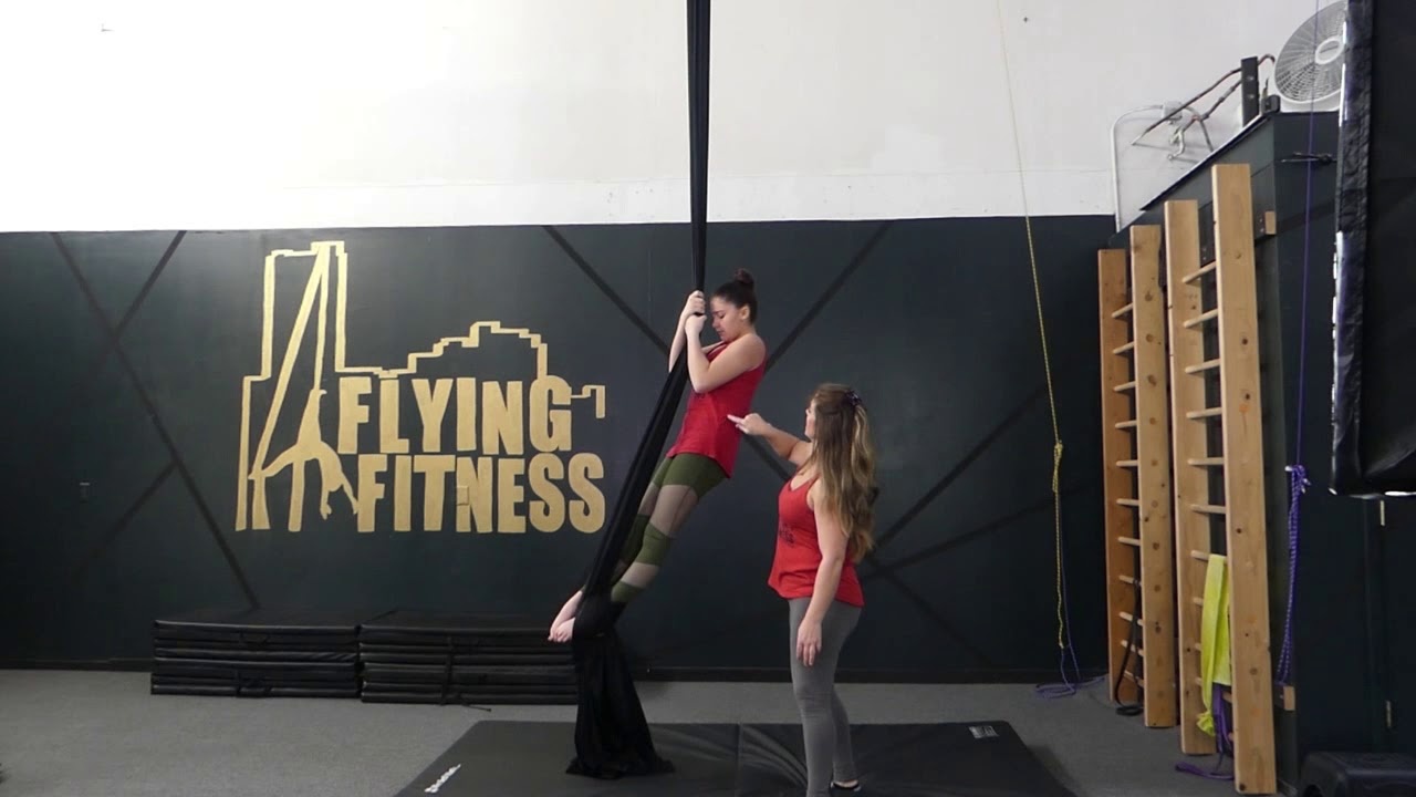 How to Single Foot Lock on Aerial Silk - YouTube