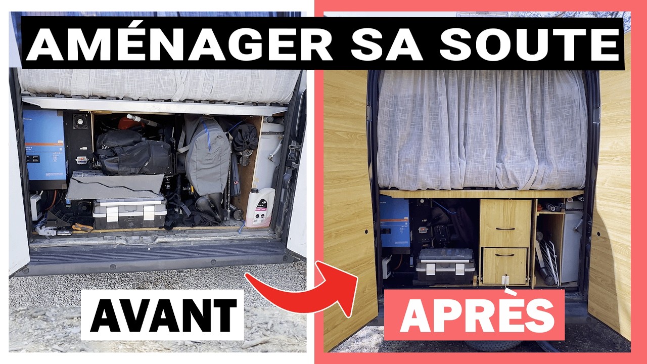 Optimiser la soute de son fourgon aménagé - YouTube