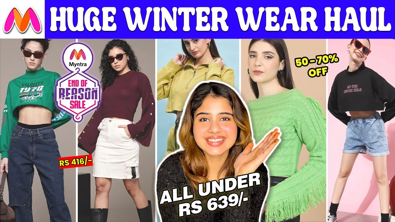 HUGE Myntra Winter Wear Haul | Starting Rs 419/- 😍Myntra Pullover ...