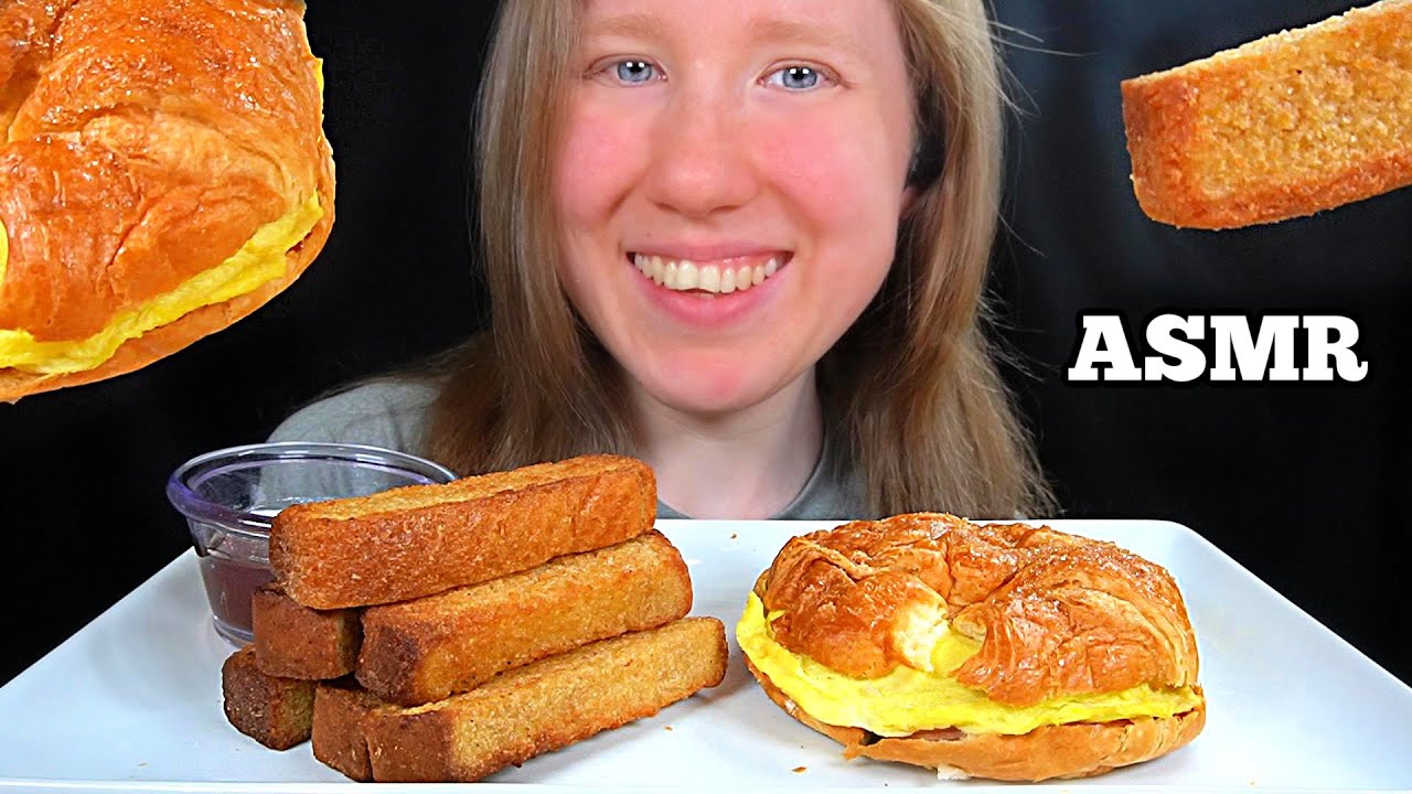 ASMR BREAKFAST CROISSANT MUKBANG EATING SOUNDS - YouTube