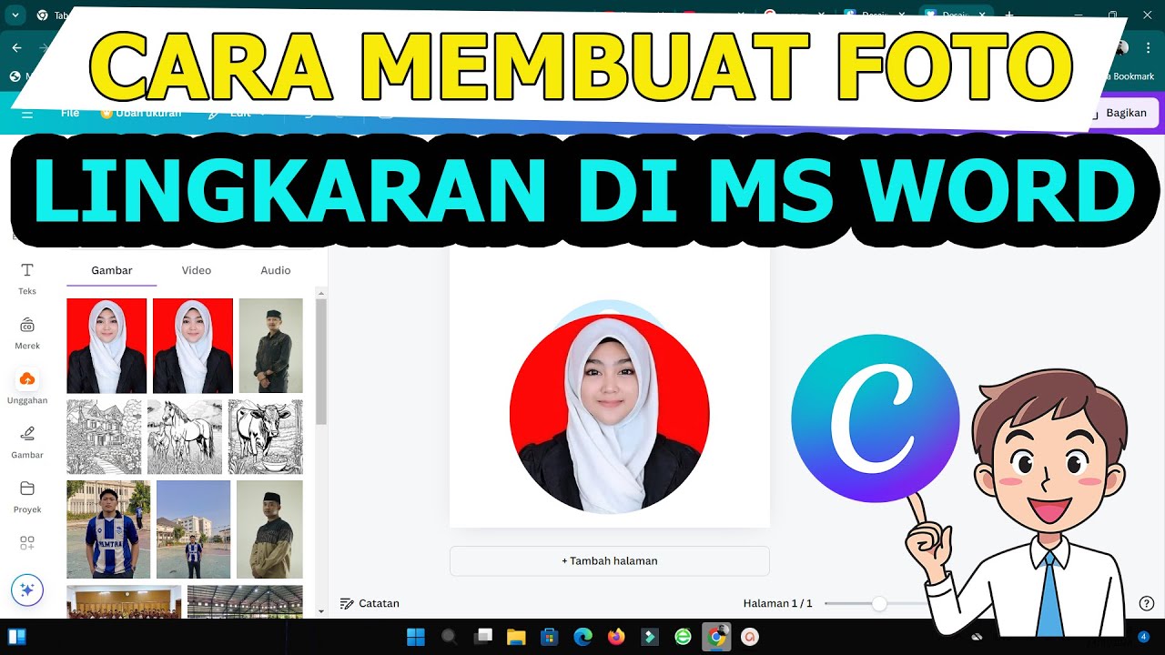 Cara memotong gambar menjadi bulat di canva - YouTube