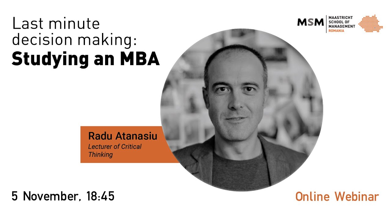 Last minute decision making webinar with Radu Atanasiu - YouTube
