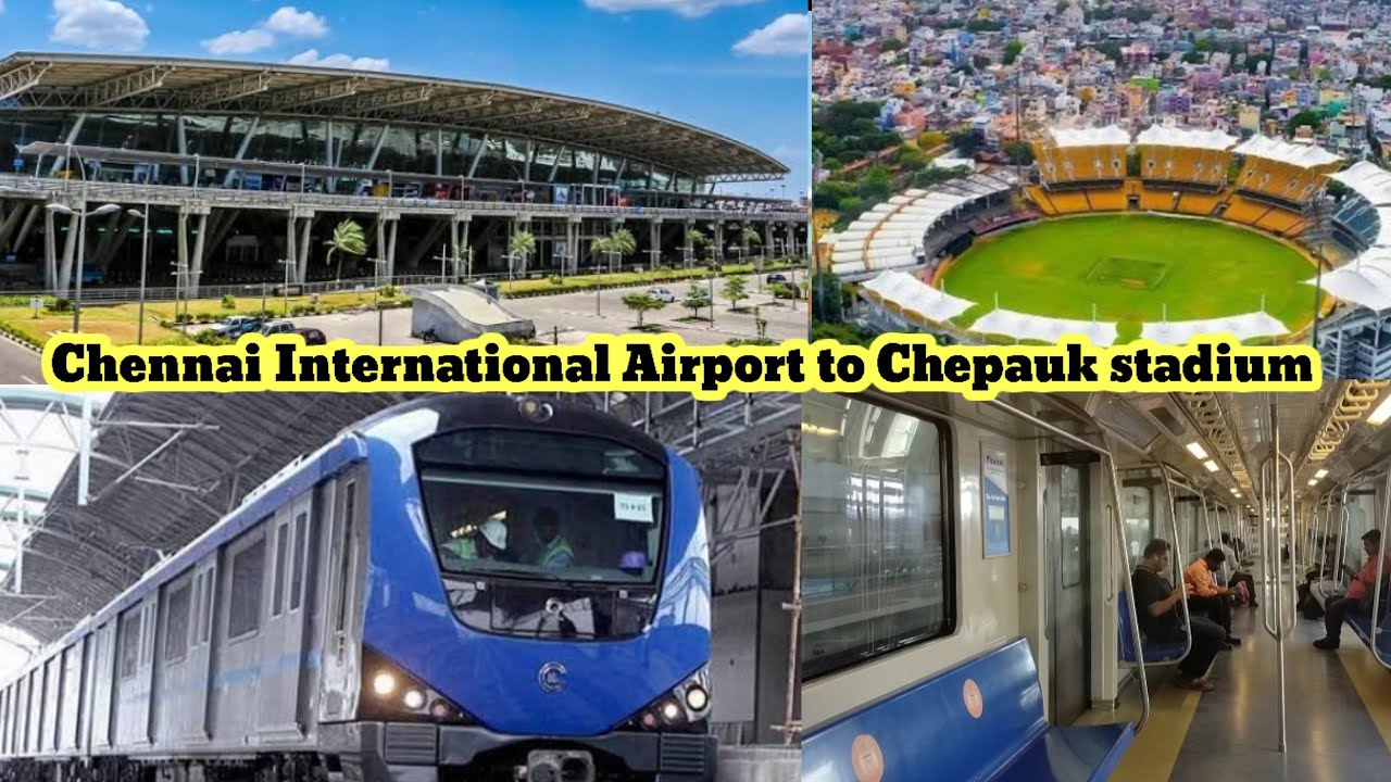Chennai International Airport to Chepauk stadium Metro #CSKvsMI - YouTube