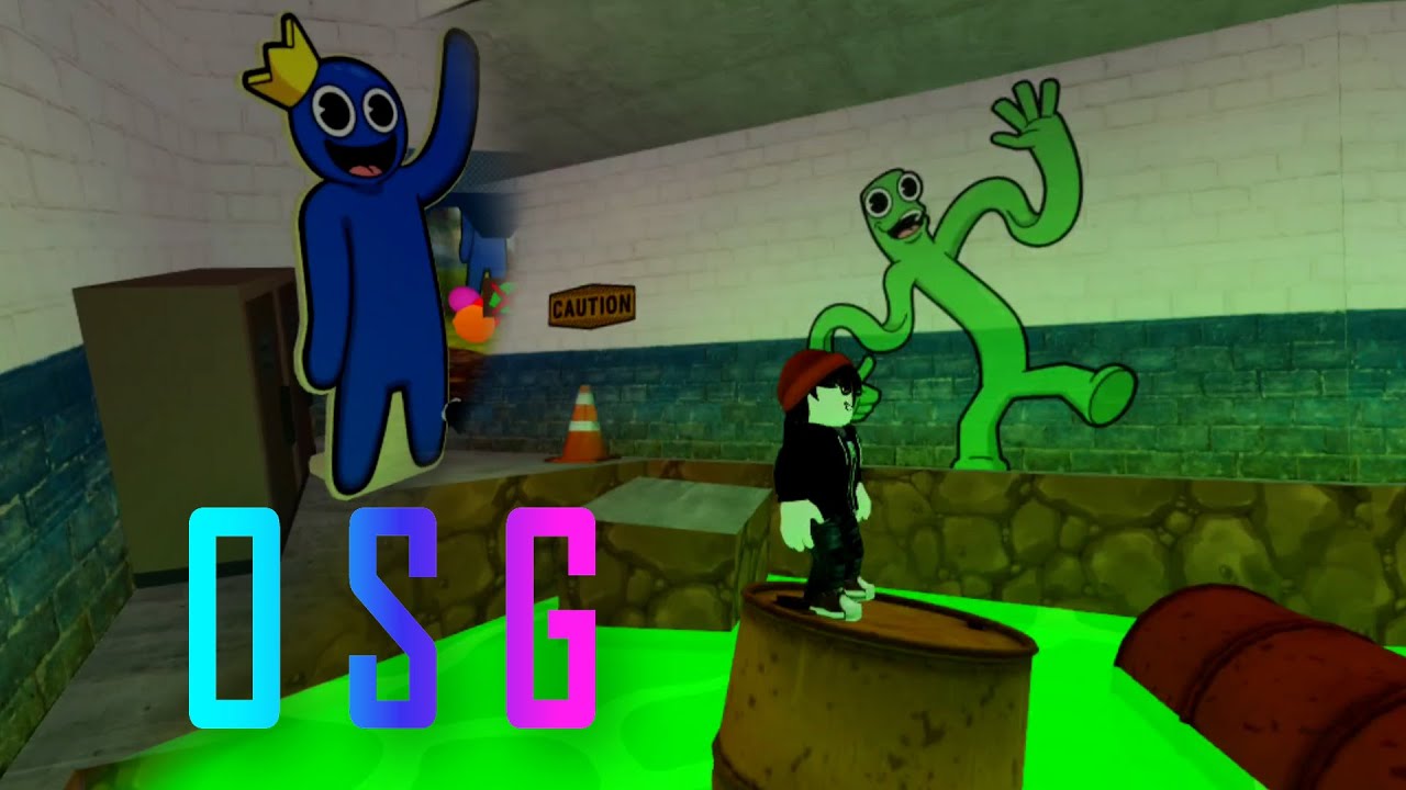 MASUK KE Rumahnya Rainbow Friends | Escape Rainbow Friends Obby ...