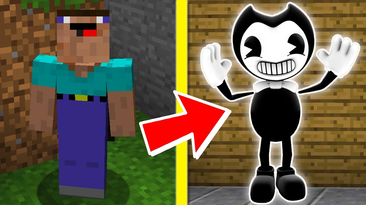 NOOB VS MINECRAFT - BENDY ATTACKS NOOB!!! (BATIM BENDY AND THE INK ...