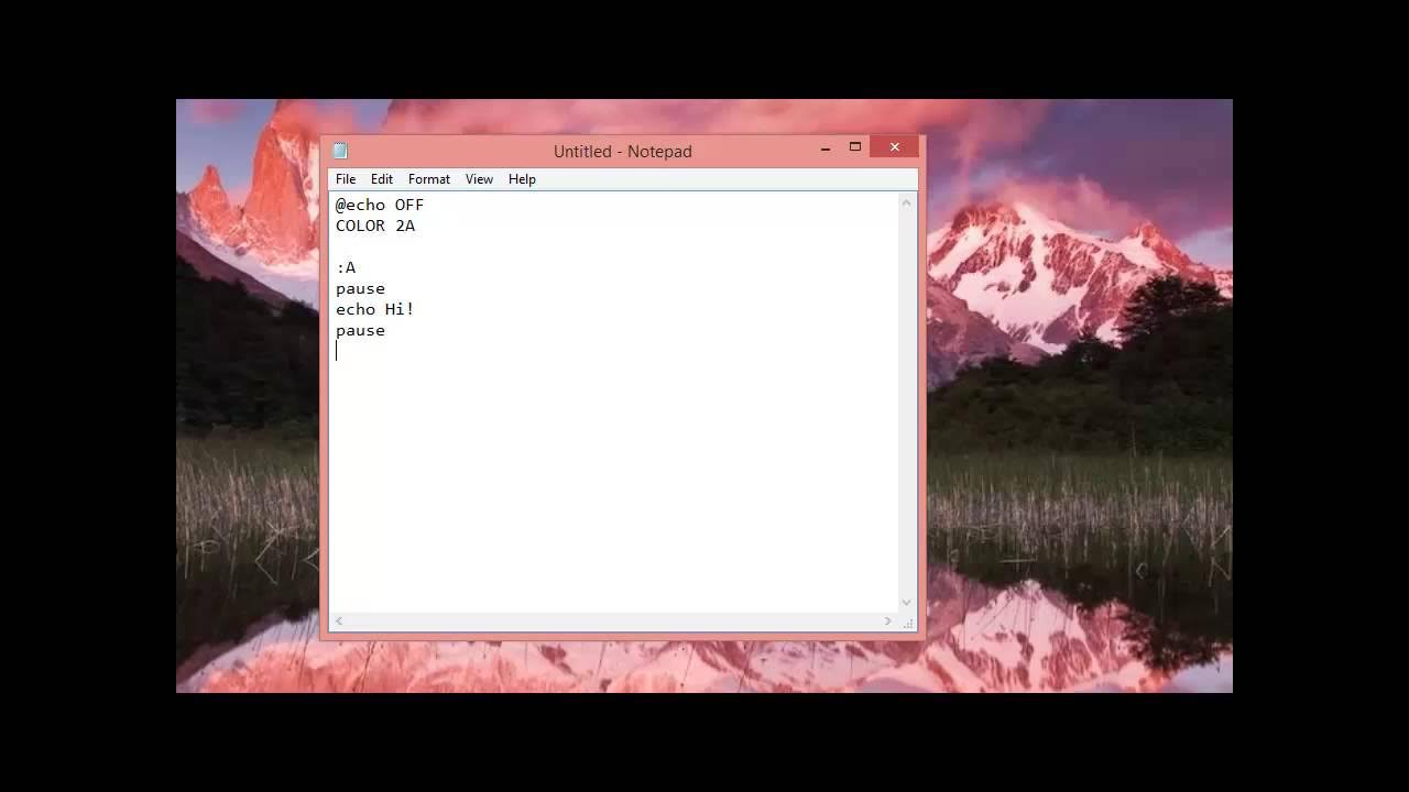How to make a simple program in Notepad - YouTube
