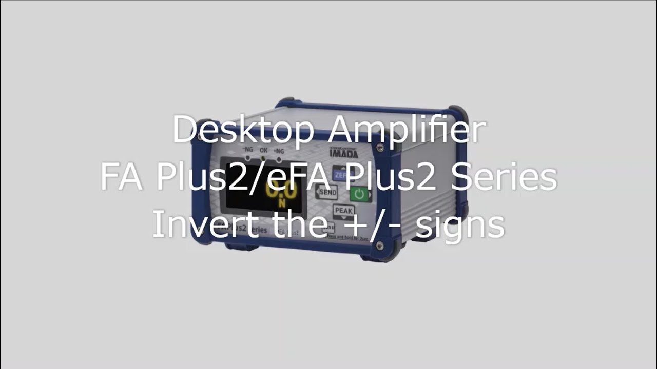【Users Guide】Desktop Amplifier FA Plus2/eFA Plus2 Invert the +/- signs ...