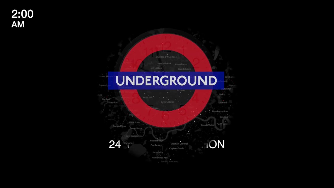London Underground - 24 Hour Time-lapse Animation - YouTube