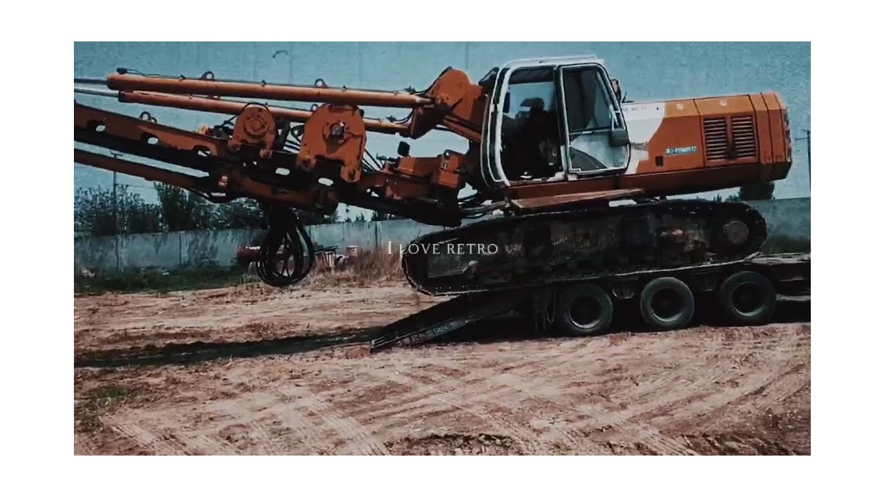 Used BAUER rotary drilling rig BG26 piling pile driving machine - YouTube