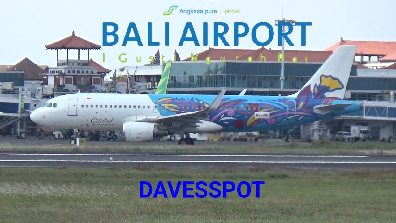 BALI PLANE SPOTTING takeoffs & landings including TransNusa AJ27 - YouTube