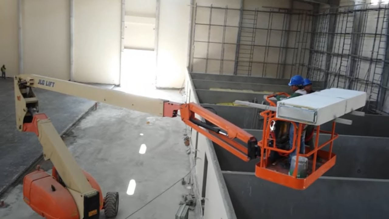 Ducting Work Using Manlift - YouTube