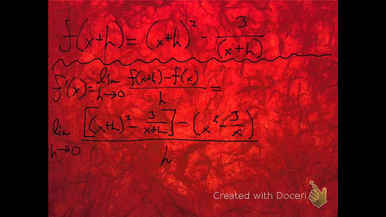 Limit Definition of the Derivative: 2nd Degree Rational Polynomial ...