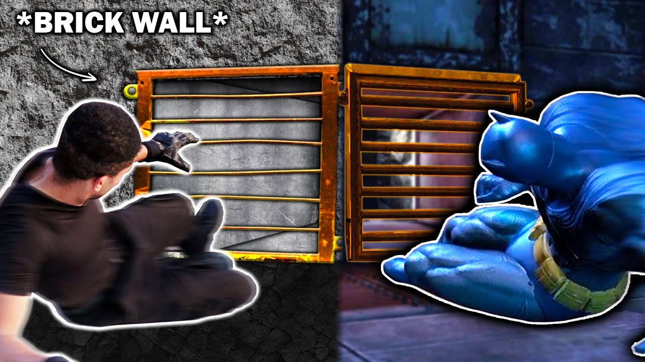 Attempting to SLIDE Through a Vent Cover like Arkham Batman... - YouTube