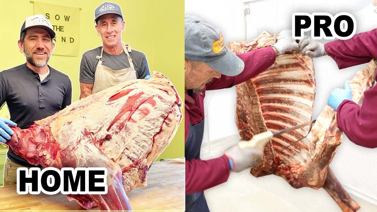 At Home Butchery vs. Pro Butchery Grass Fed Steer - YouTube