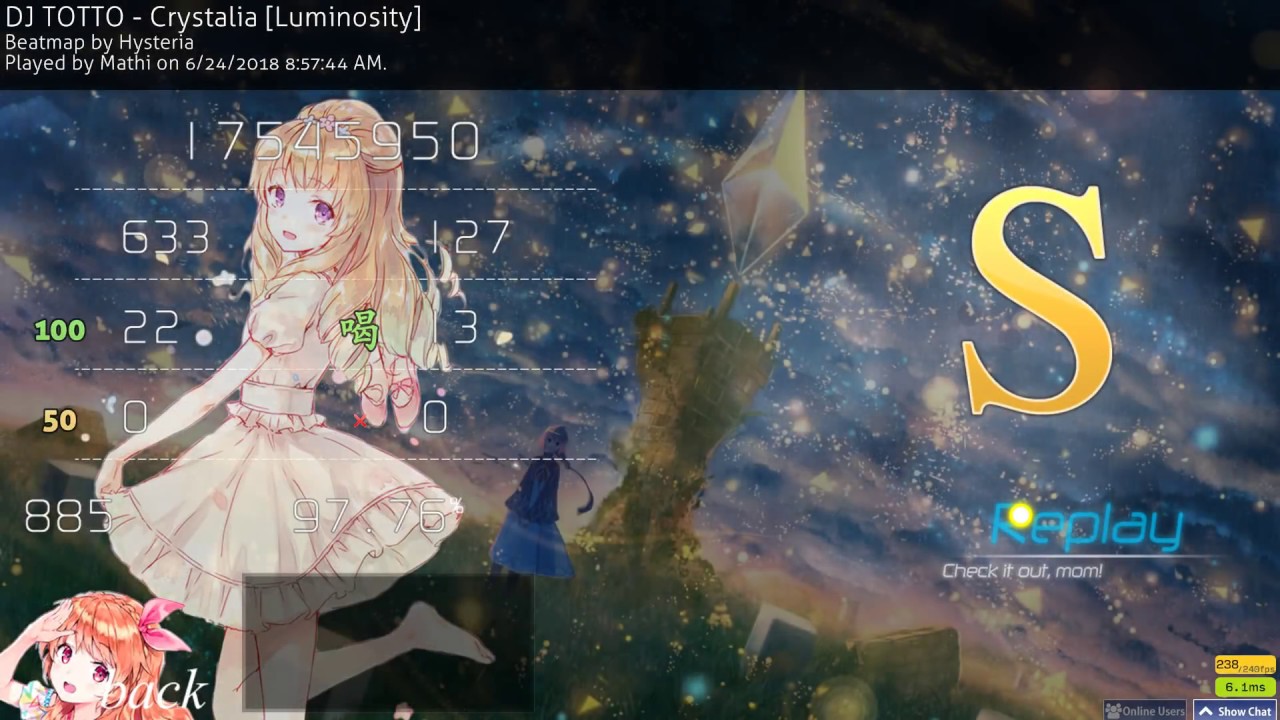 osu! | Mathi | DJ TOTTO - Crystalia [Luminosity] 97.76% FC | 500pp #1 ...