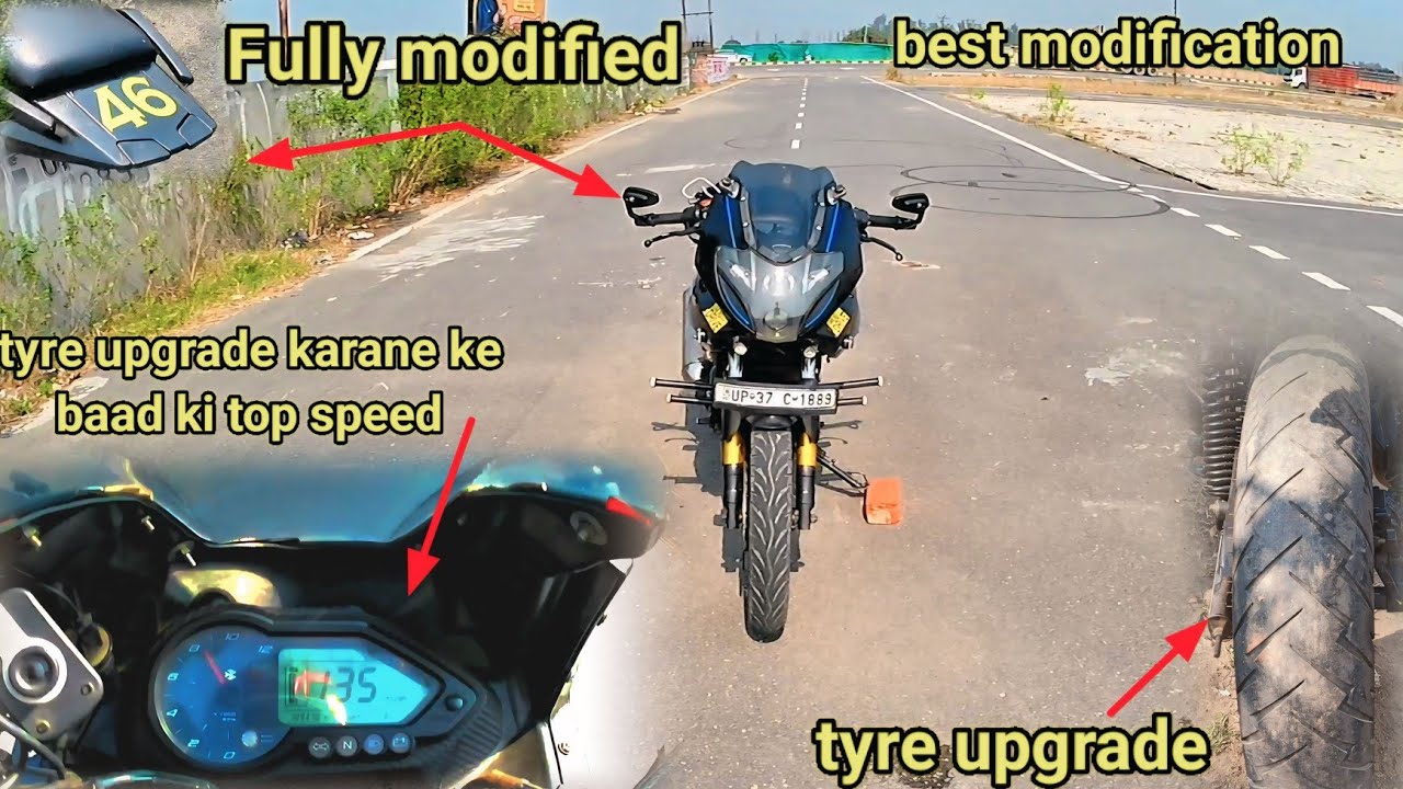 pulsar 220f accessories)Best modification in pulsar 220)bike ride vlog ...