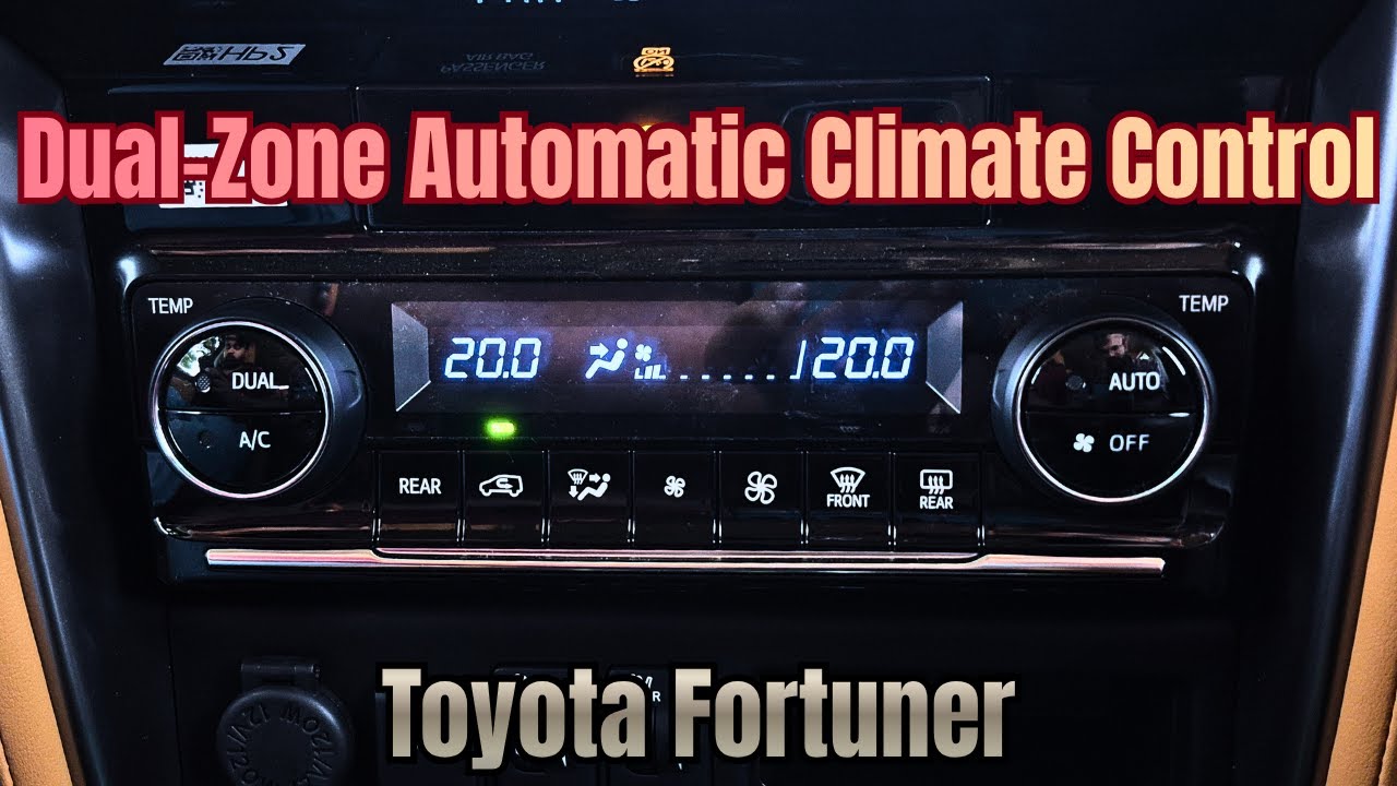 Dual Zone Automatic Climate Control in Toyota Fortuner 2025 - YouTube