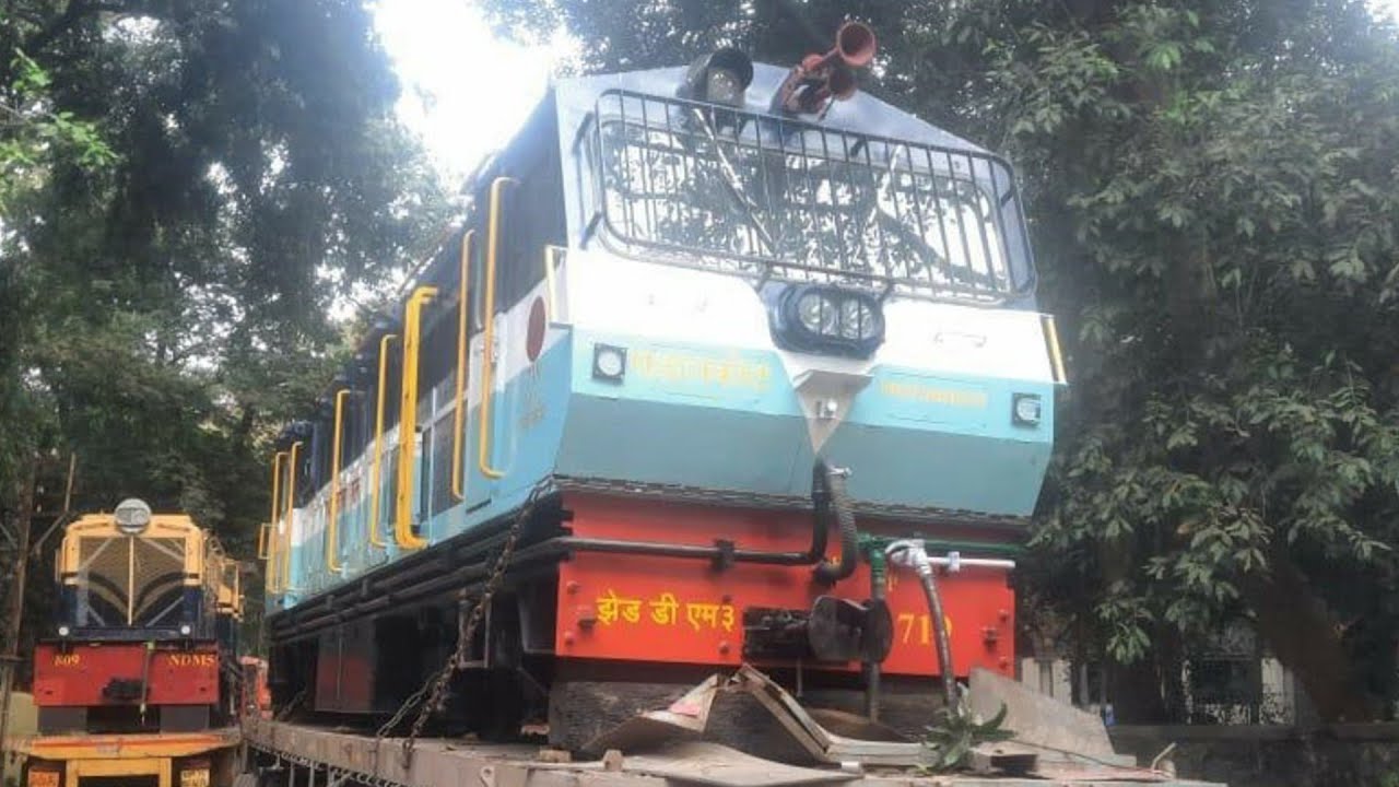 5th ZDM3 Narrow Gauge Loco chugs out of Parel workshop for Kalka-Shimla ...