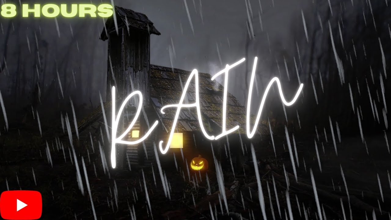 Spooky Halloween Ambience | Heavy rain | Haunted Village | Rain Sounds ...