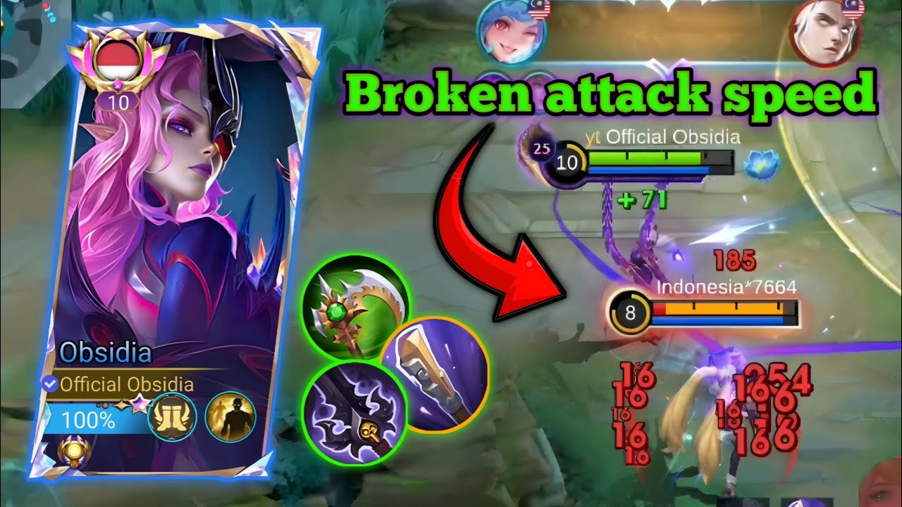 BROKEN ATTACK SPEED!! NEW HERO OBSIDIA FULL ATTACK SPEED || MOBILE ...