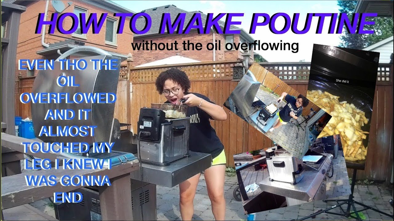 COOKING WITH ALEXIS: HOW TO MAKE POUTINE (the oil overflowed) - YouTube