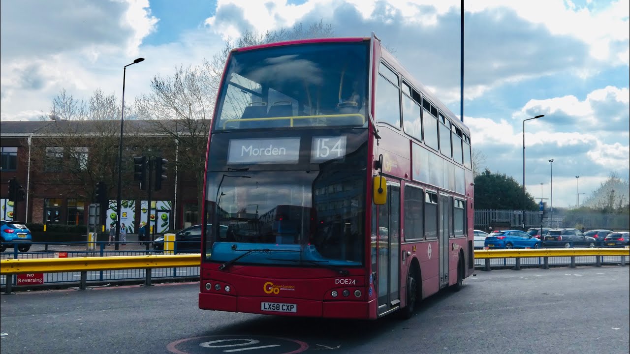 FULL ROUTE VISUAL | London General Route 154 West Croydon Bus Stn To ...