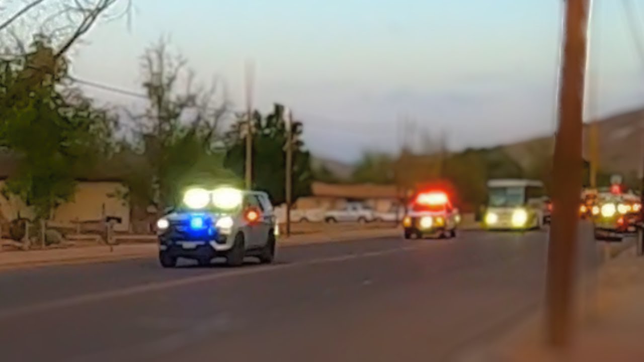 Brewster County Sheriff escorting the Alpine Softball Team - YouTube