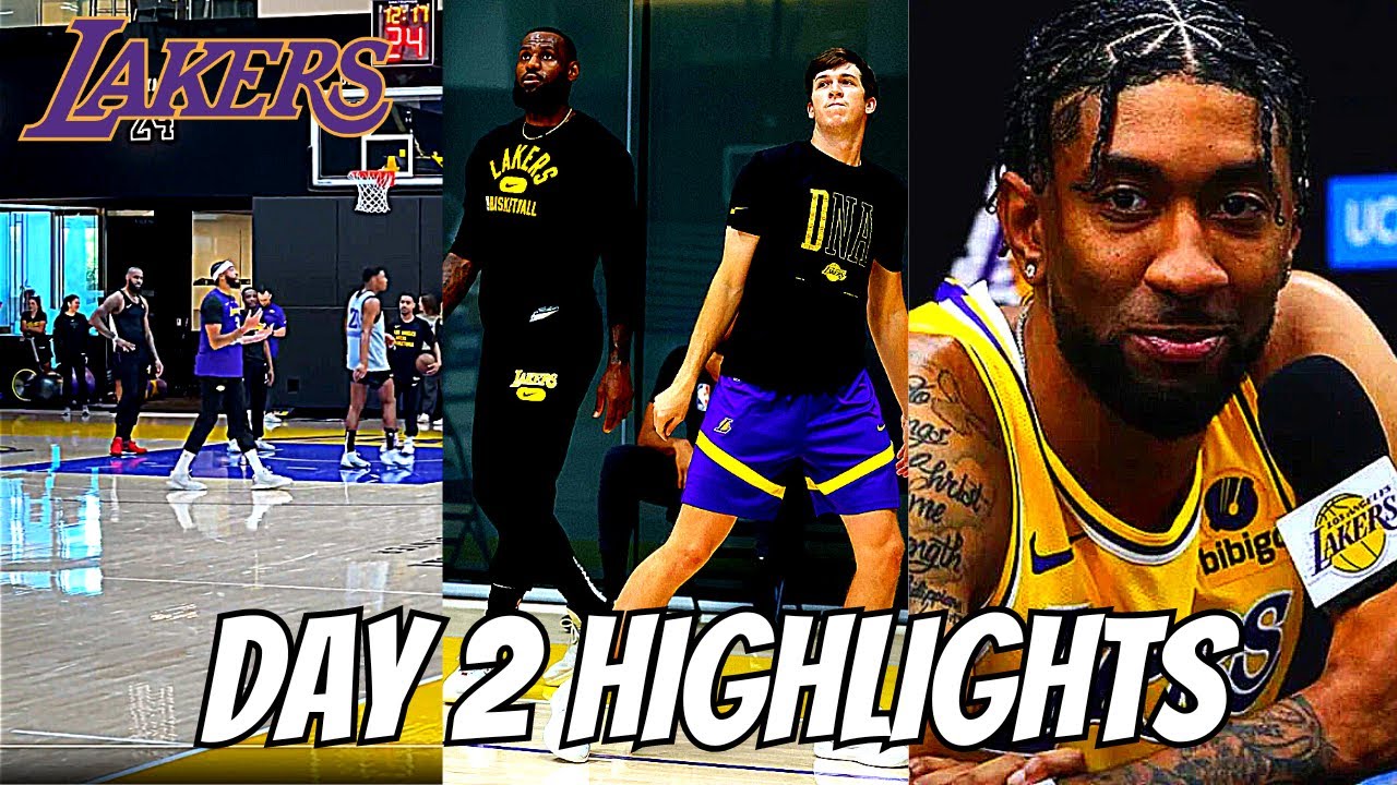 Los Angeles Lakers Training Camp Day 2 Highlights! Lebron James Anthony ...
