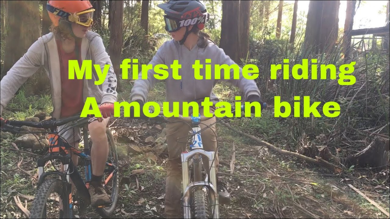 My first time riding a mountain bike - YouTube