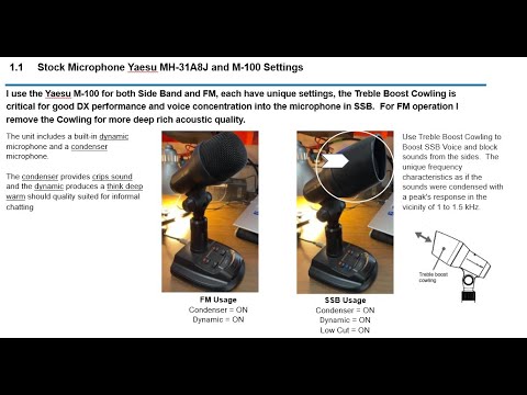 Part 1 FT991A Setting Up Parametric Equalizer and Speech Processor Microphone M-100 and Factory ...