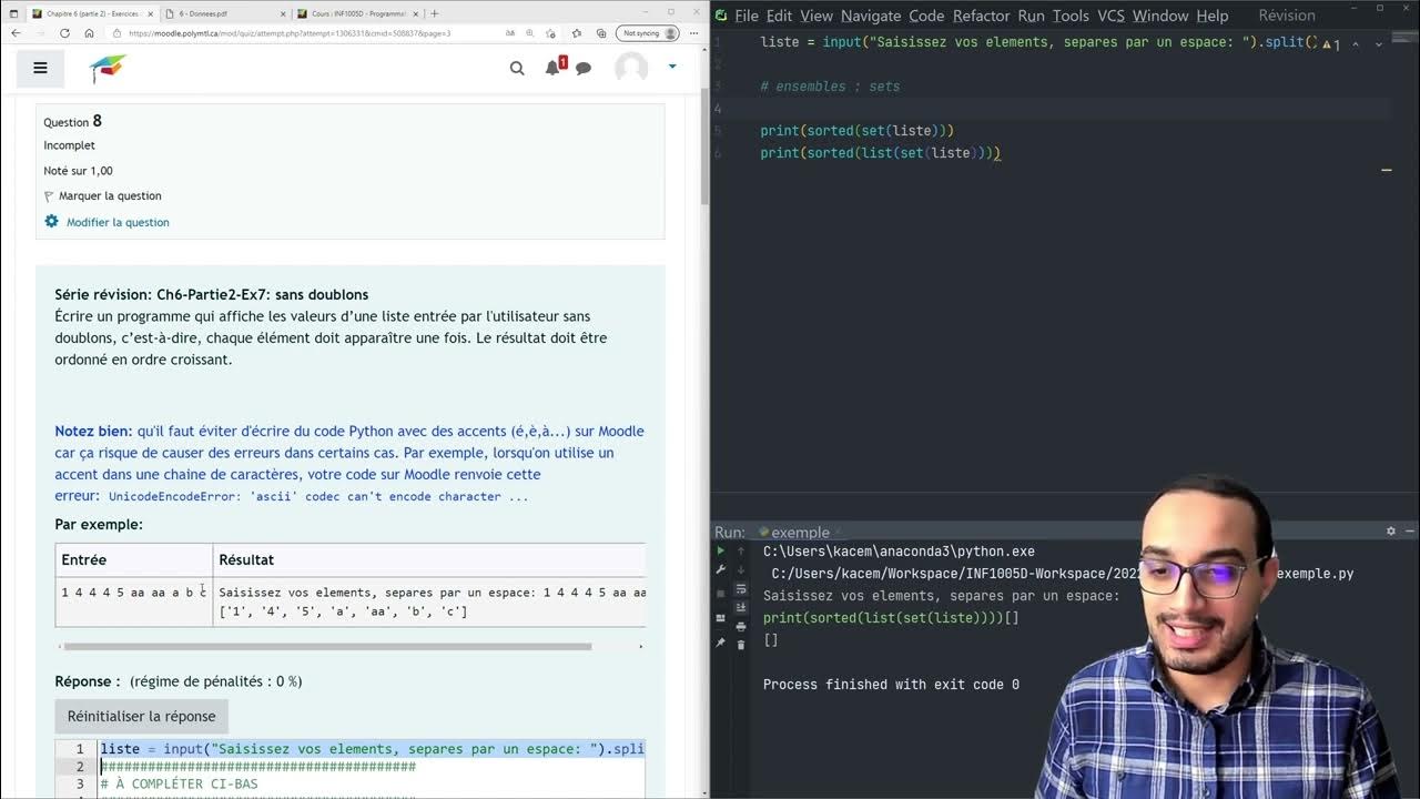 INF1005D - Chapitre 6 - Partie 2 - Exercices 7 à 9 (questions 8 à 10 ...