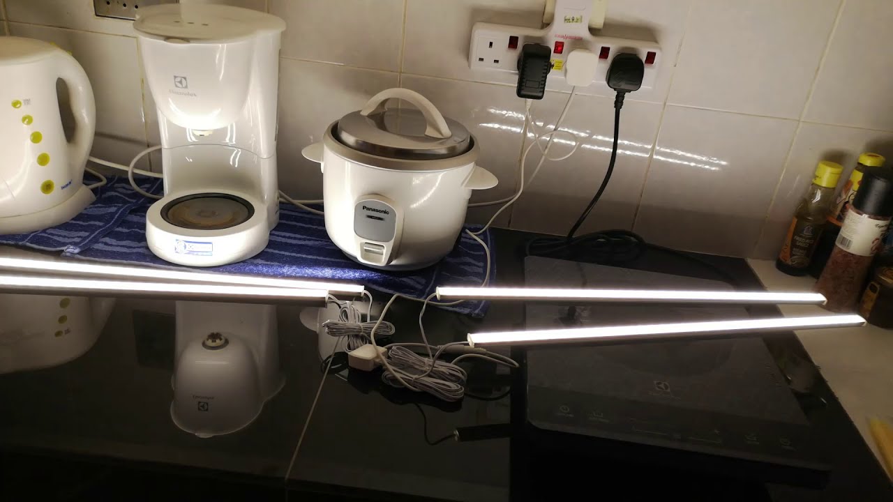 DIY Project : Install LED Light Kitchen Cabinet Pulak - YouTube