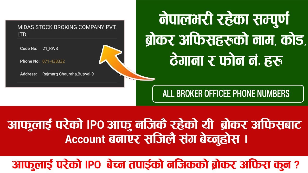 All Share Brokers Offices Address, Brokers Code & Phone Numbers in ...