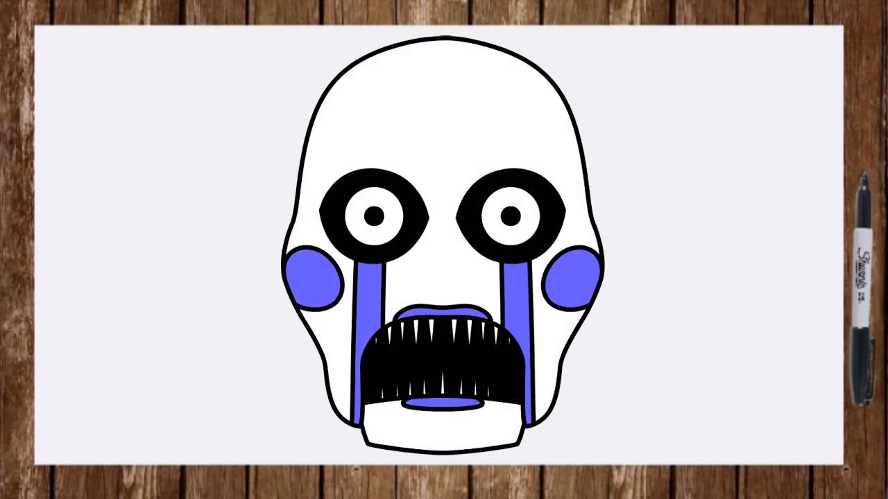 How to draw Five Nights at Candy's - Vinnie animatronic - YouTube