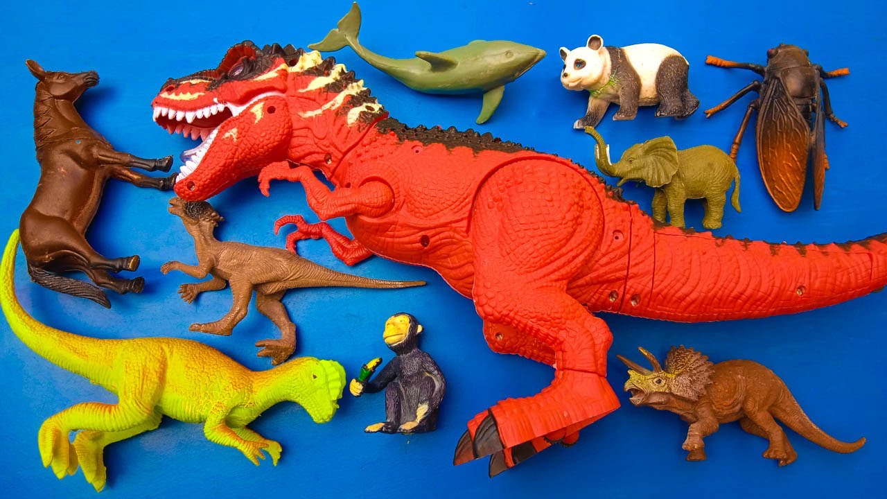 Hunting found wild animal t rex monkey dinosaur triceratops horse ...