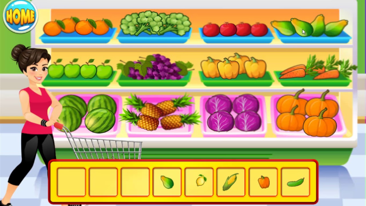 sweet baby girl supper maket games kids can play learn to meow - YouTube