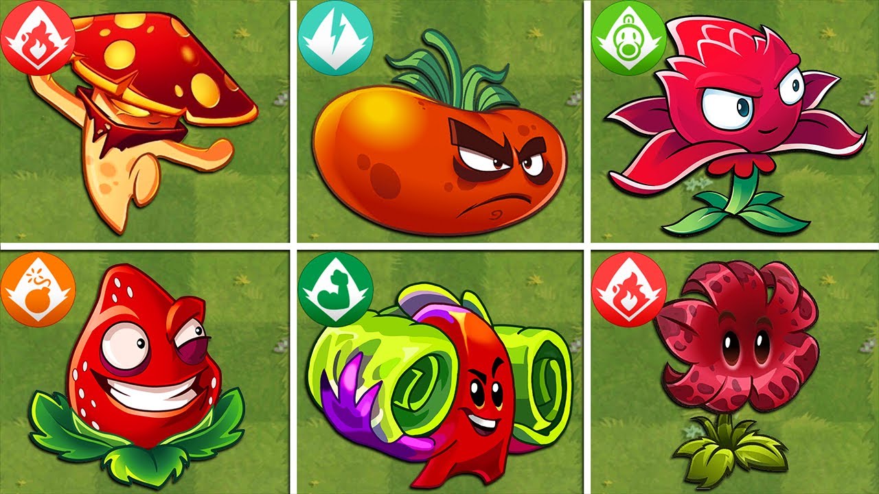 Plants vs Zombies 2 Final Boss - Every RED Plants Max Level vs PvZ 2 ...