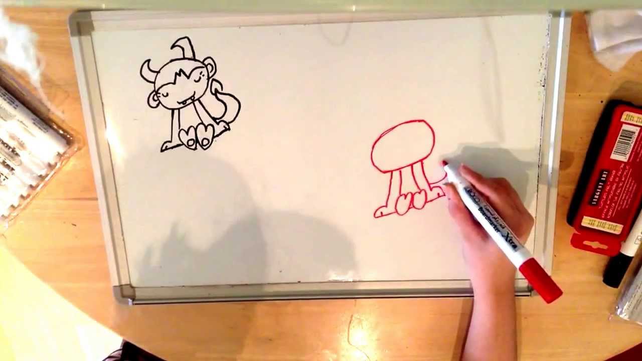 How to draw a cute monster girl. - YouTube