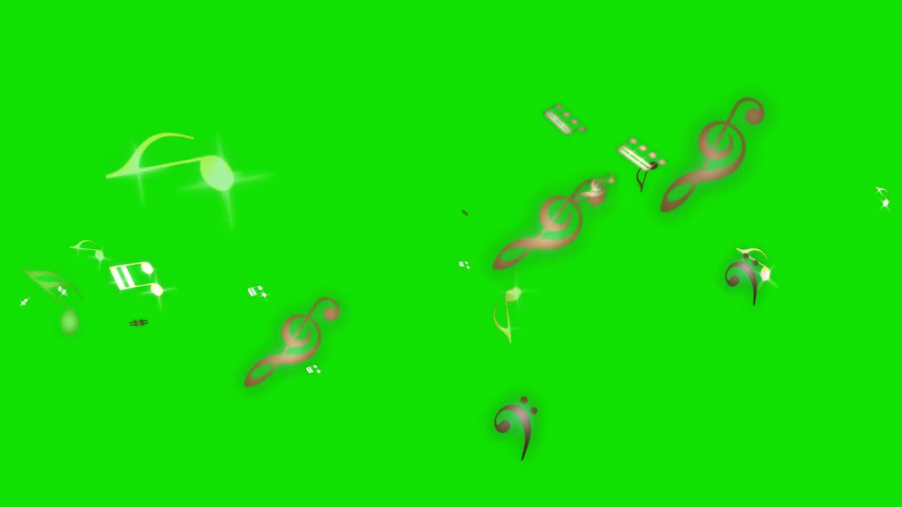 MUSICAL NOTES GREEN SCREEN EFFECT 4 - YouTube
