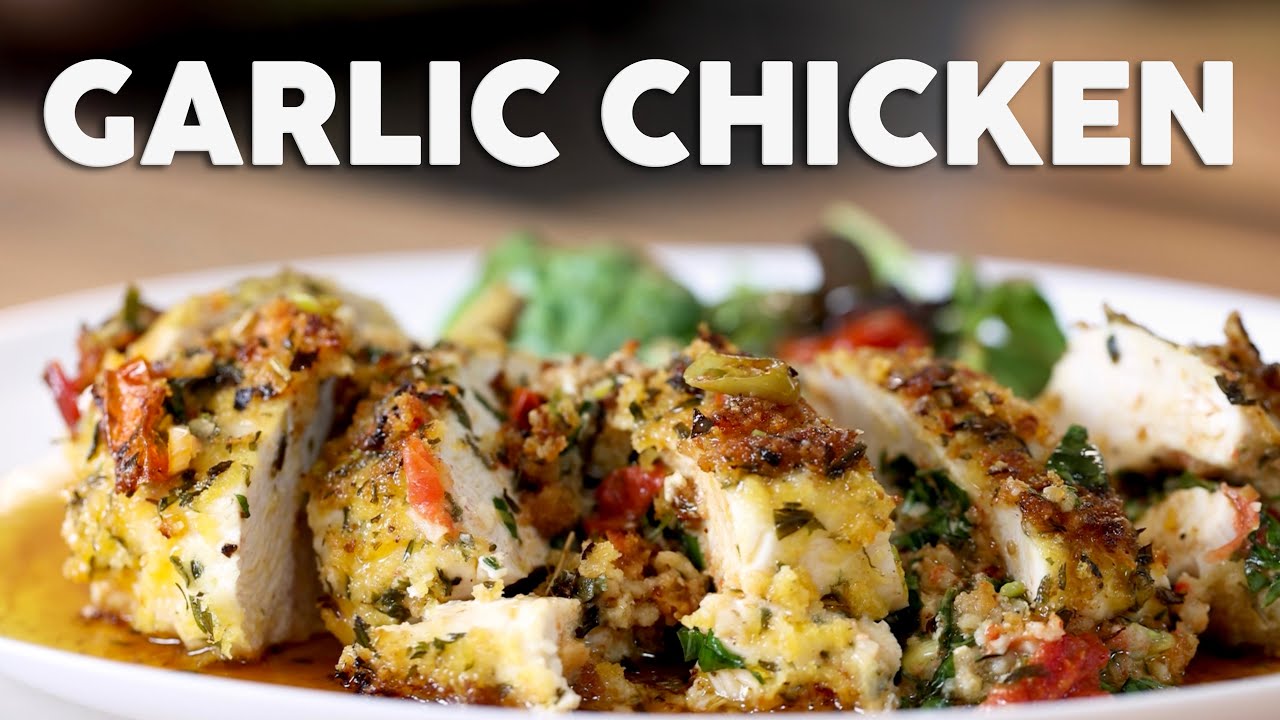 Garlic Chicken Breast Recipe | It's Forkin' Delicious - YouTube