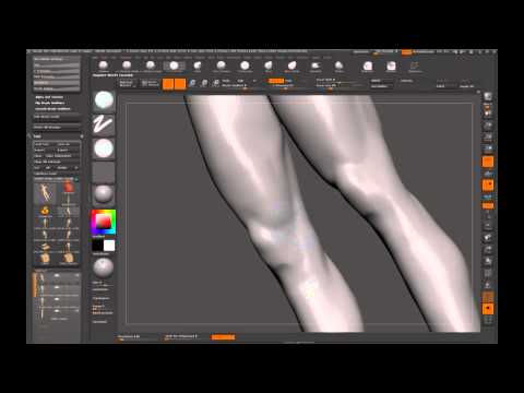 Timelapse Sculpt of leg in ZBrush - YouTube