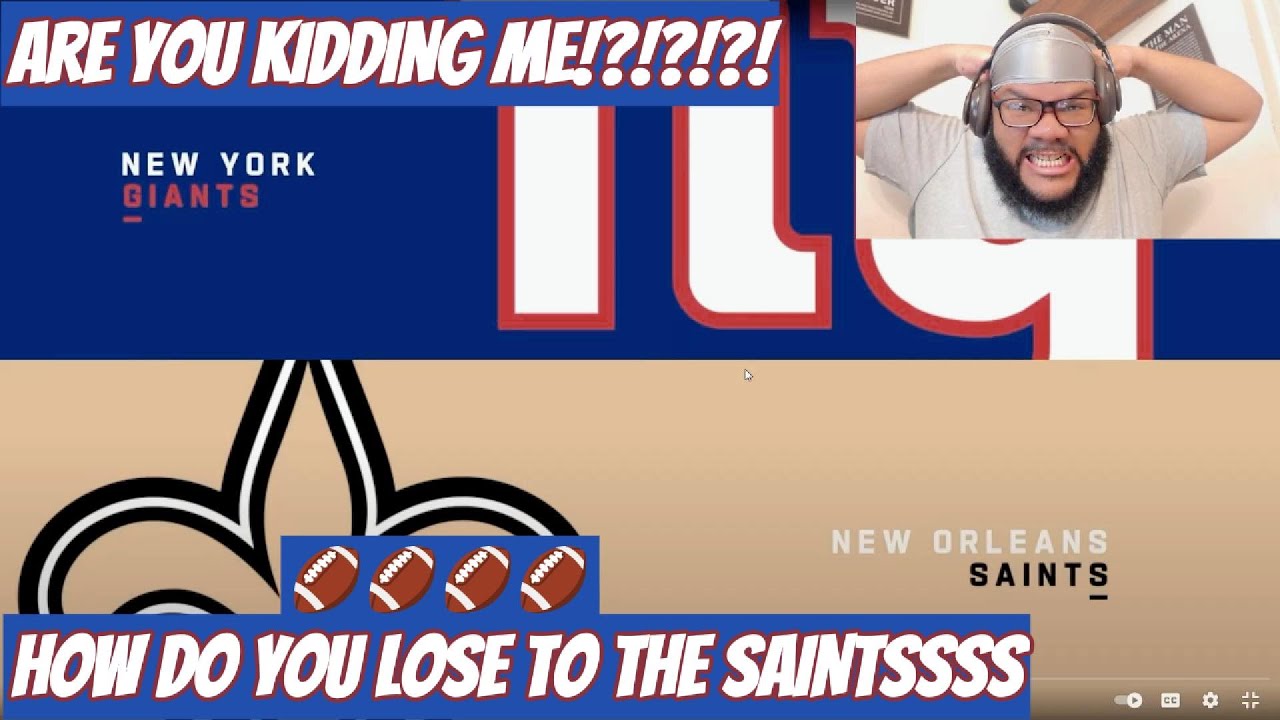 ANGRY GIANTS FAN REACTS TO WEEK 5 LOSS AGAINST SAINTS | NFL WEEK 5 ...
