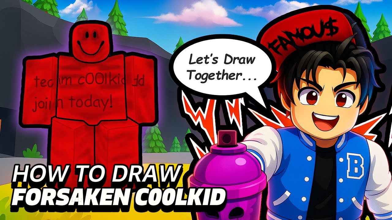 Drawing Coolkid From Forsaken | Roblox Tutorial - YouTube