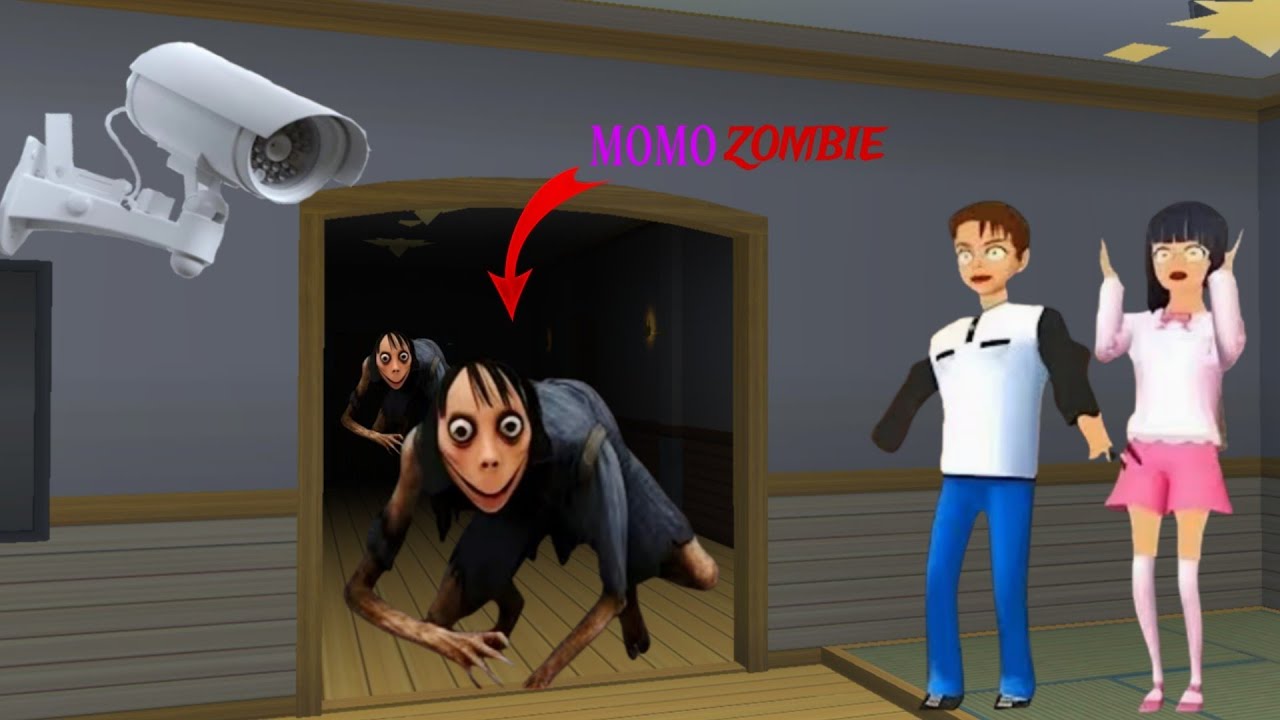 Horror Momo Zombie Capture at CCTV Merekam 😱| Haunted Yuta dan Mio ...