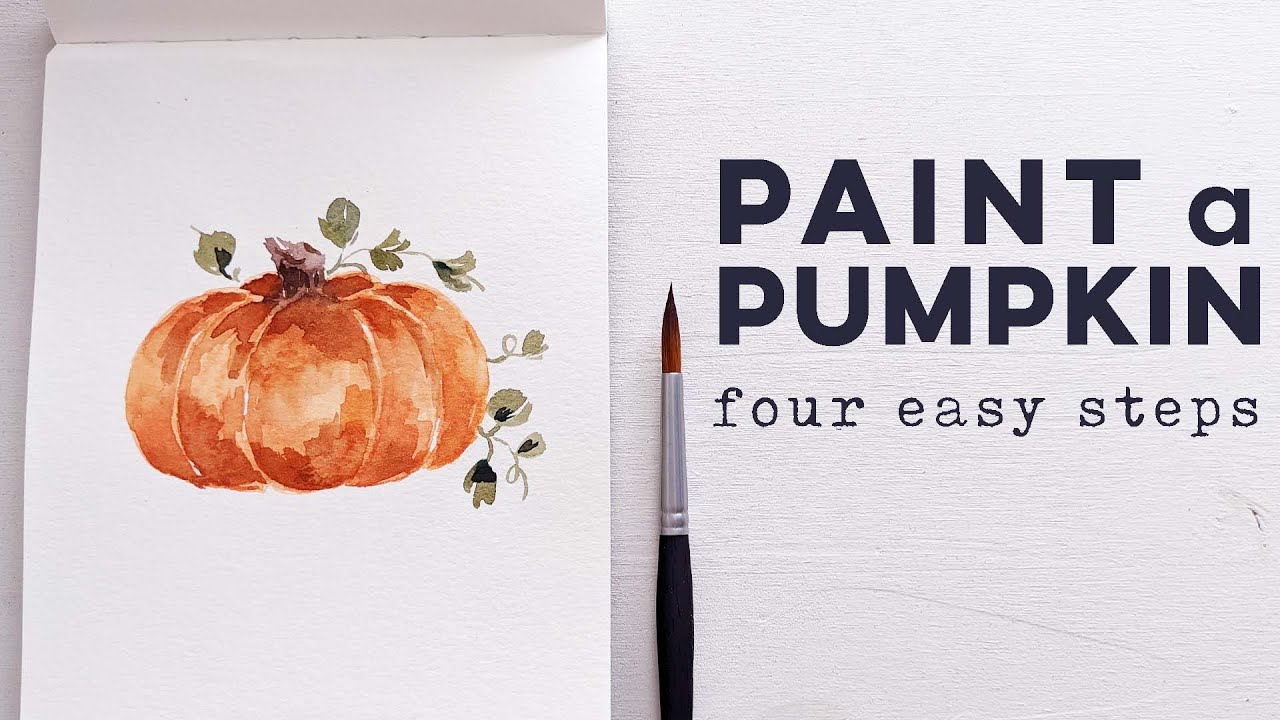 How to Paint a Watercolor Pumpkin in Four Easy Steps - YouTube