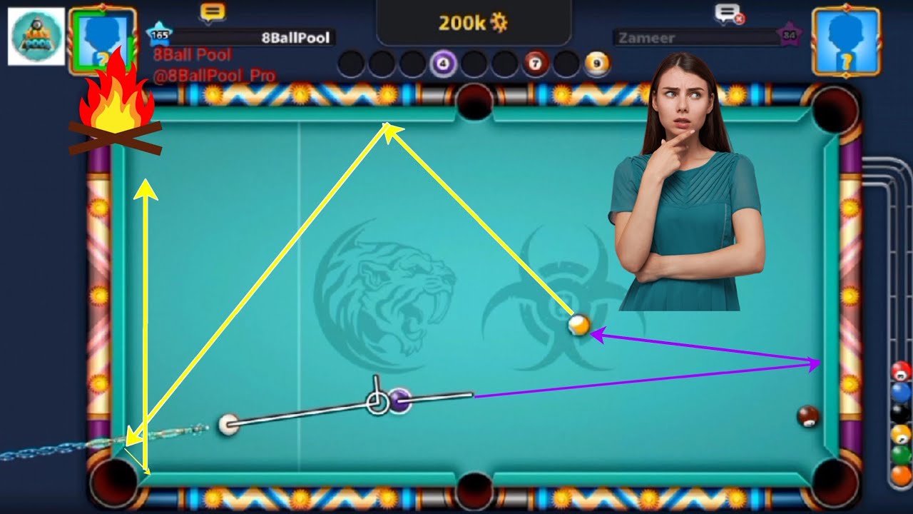 6 amazing and beautiful shots in the 8 ball pool - YouTube